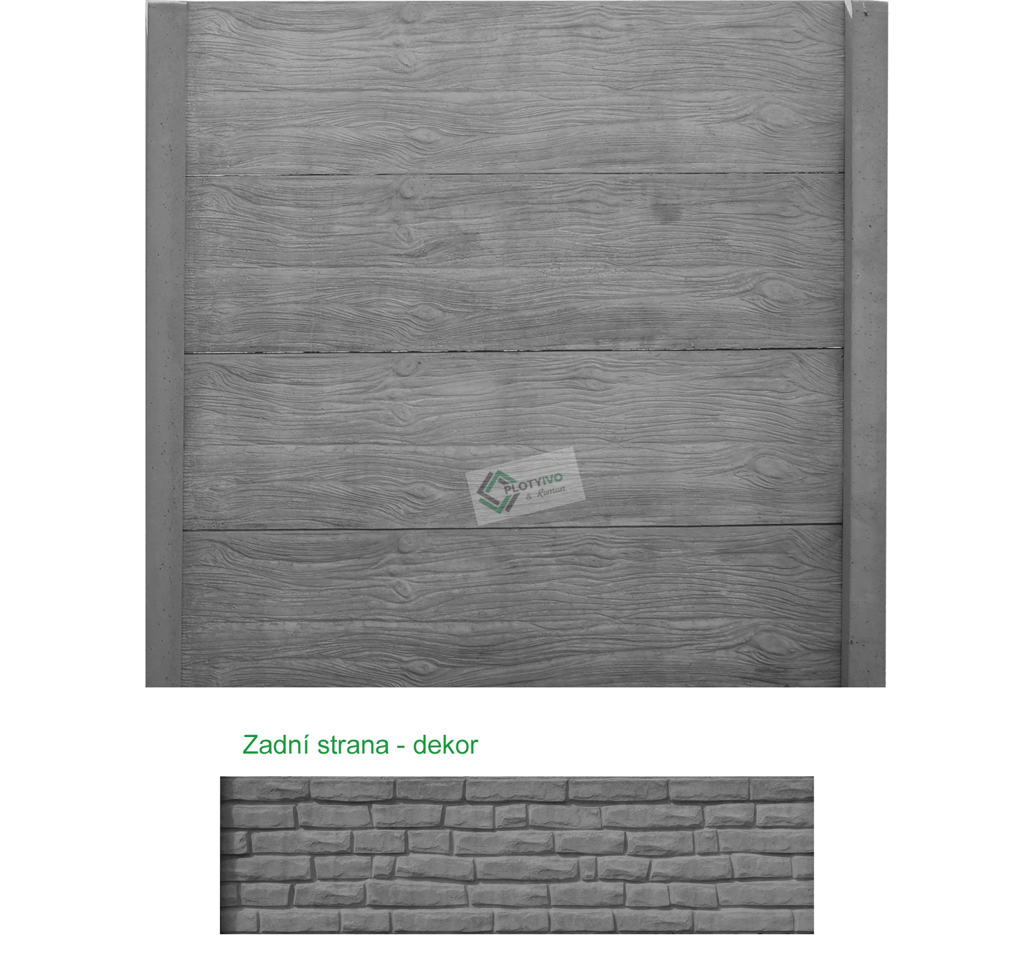 Betonový panel - Dekor dřevo